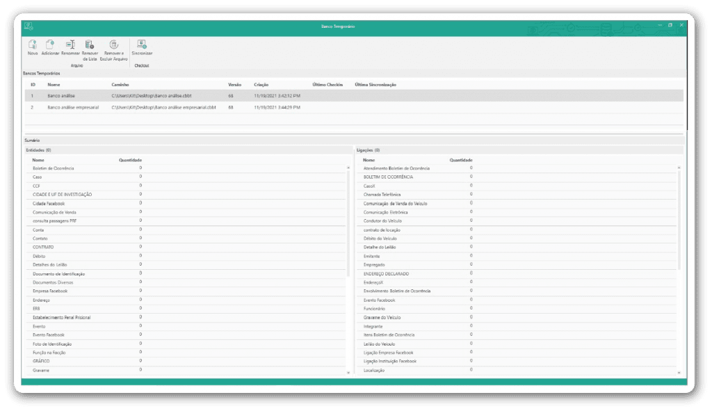 Temporary Database - Caseboard